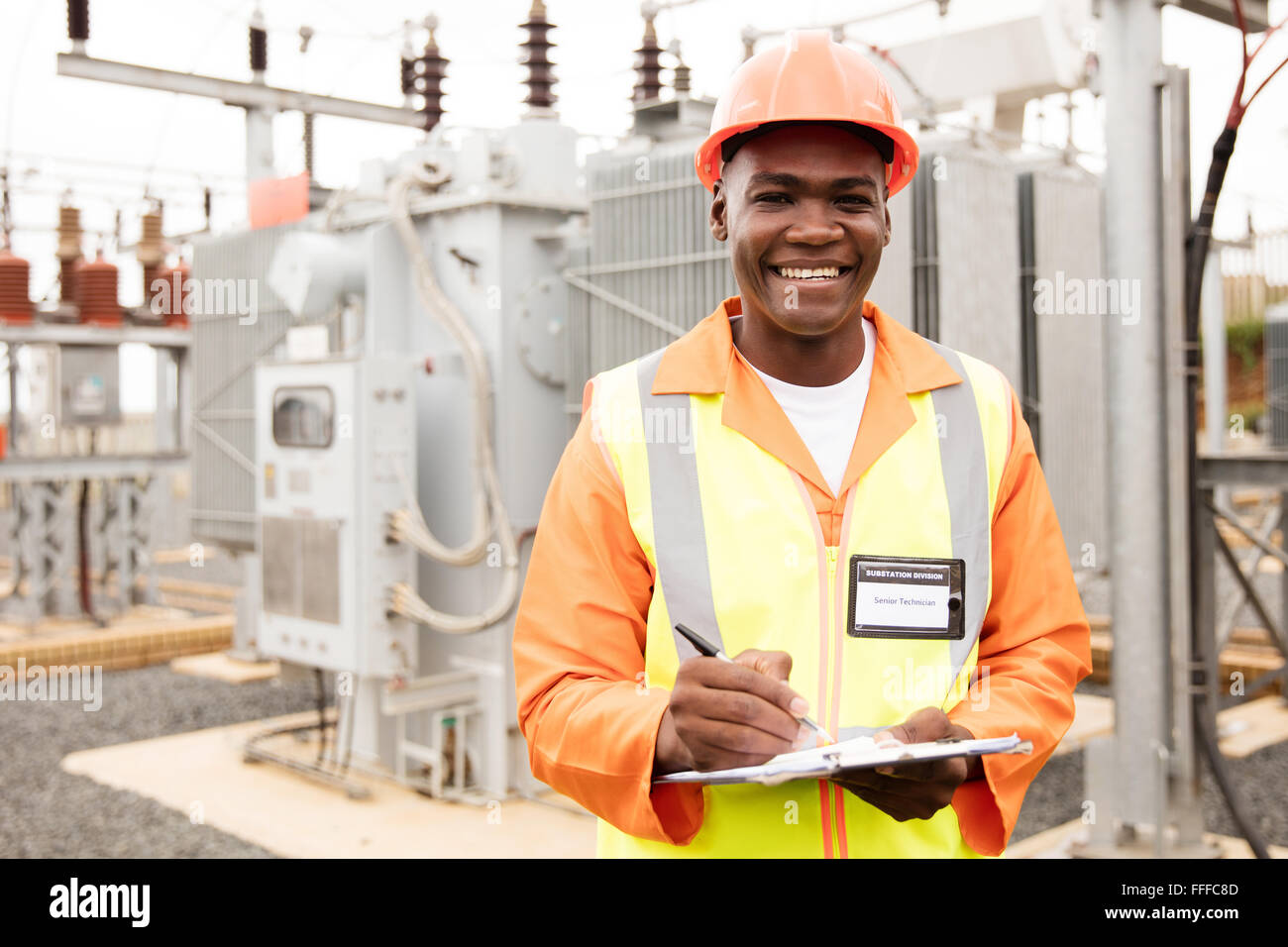 Electricity in use worker hi-res stock photography and images - Alamy