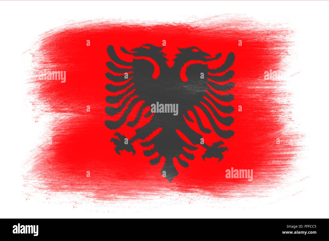 The Albanian flag Stock Photo - Alamy