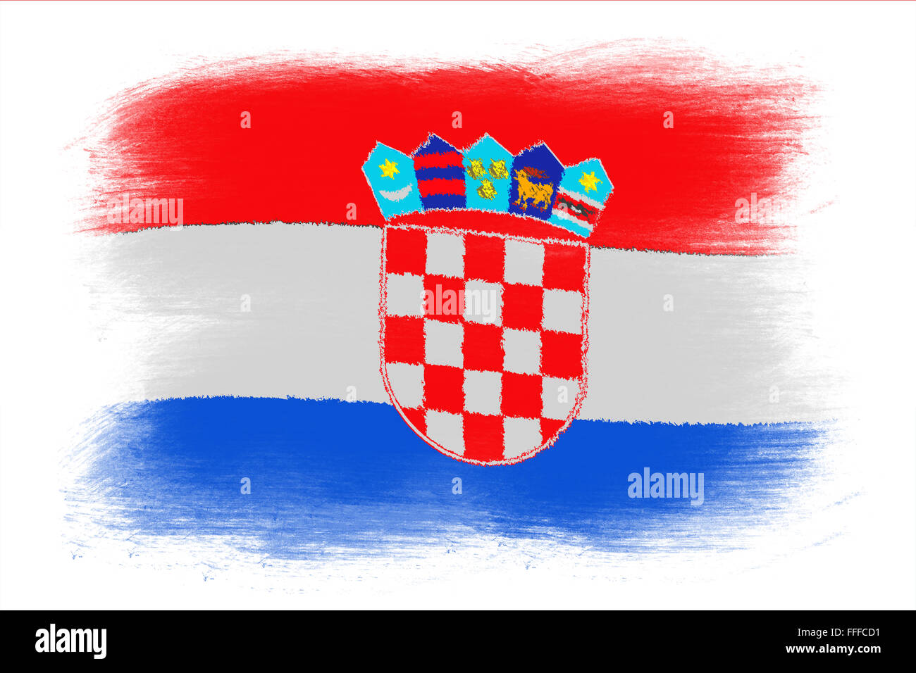 The Croatian flag Stock Photo - Alamy
