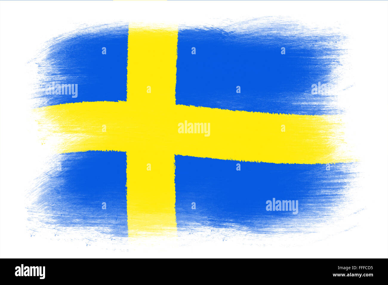 The Swedish flag Stock Photo - Alamy