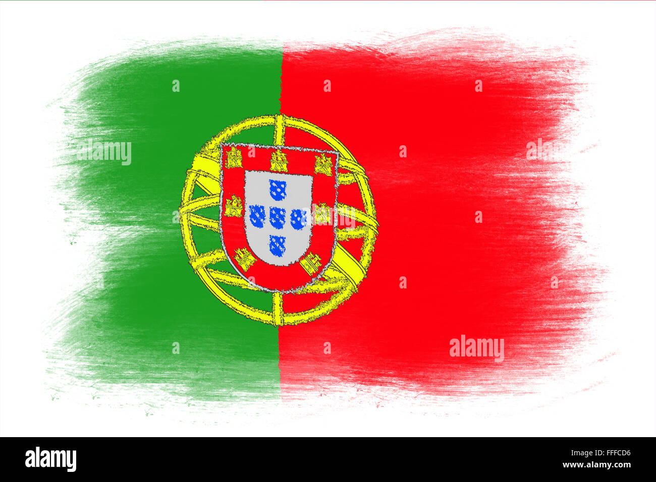 The Portuguese flag Stock Photo - Alamy