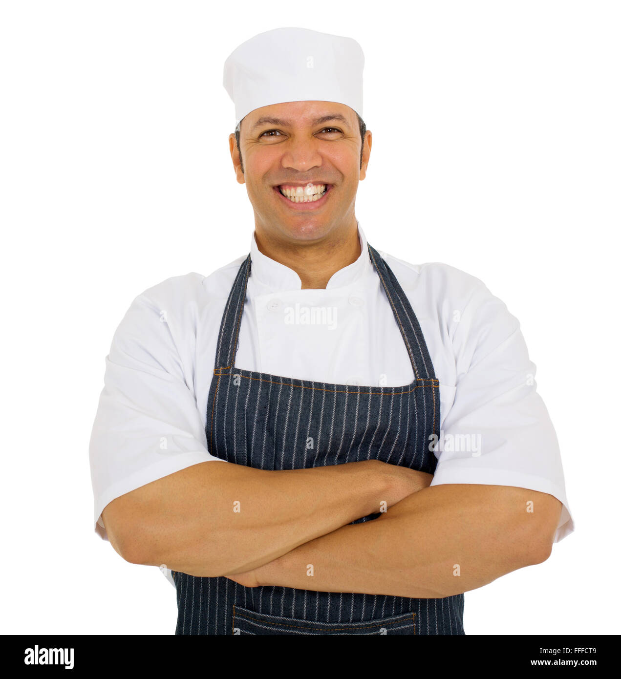 portrait of happy middle aged male chef Stock Photo - Alamy