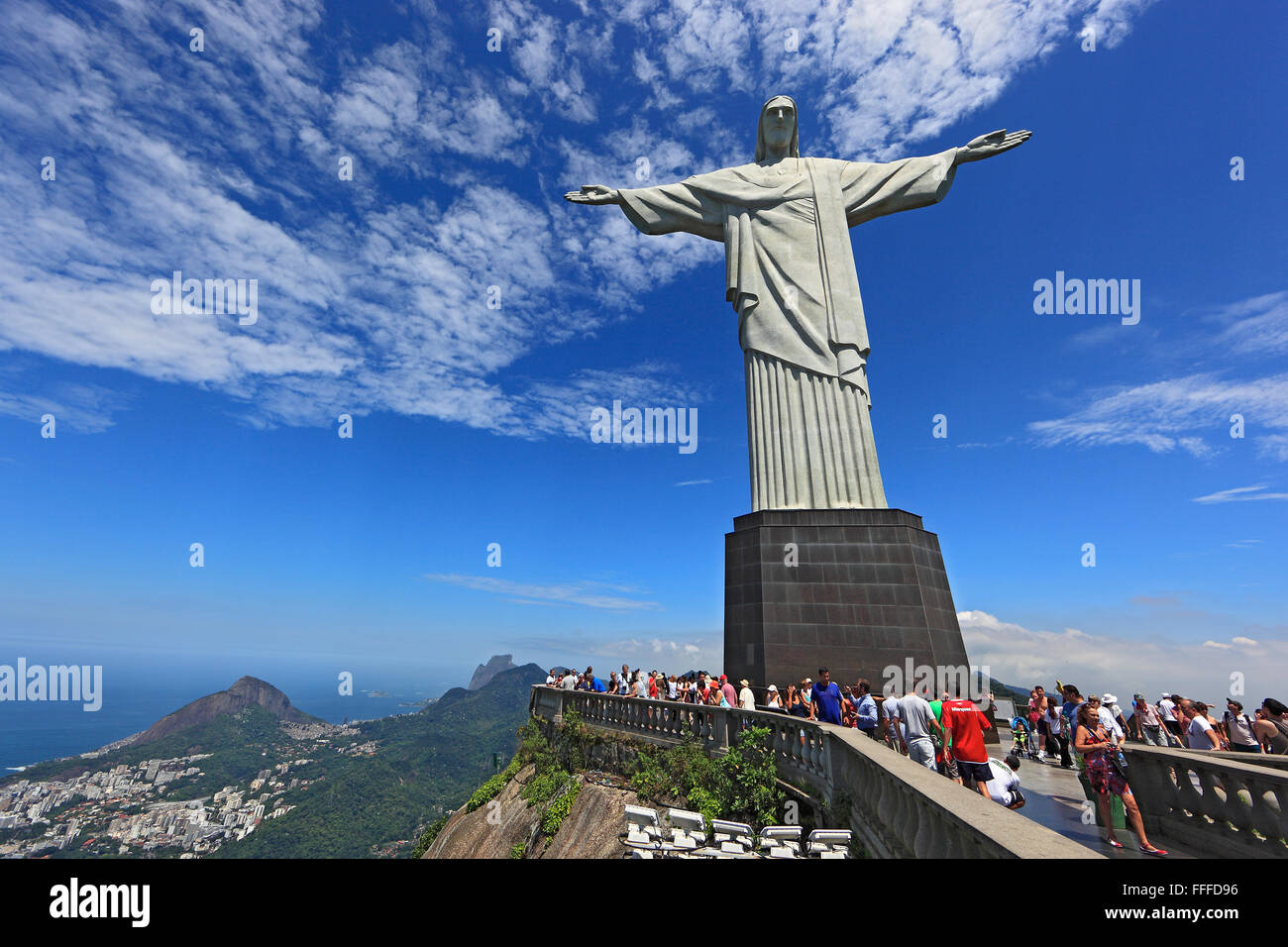 The statue of Christ the Redeemer atop Corcovado, Rio de Janeiro ...