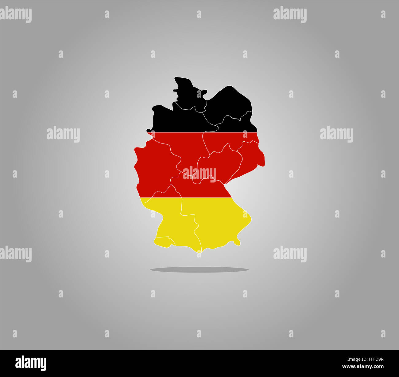Germany map with regions Stock Photo - Alamy