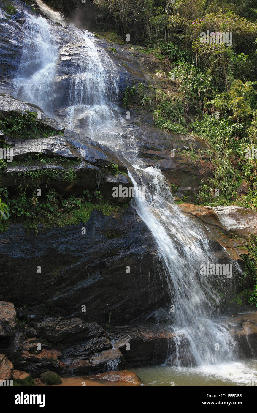 Waterfall in Tijuca Forest, Floresta da Tijuca, Rio de Janeiro, Brazil ...