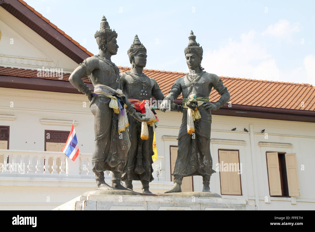 Three kings monument, Chiang Mai, Thailand Stock Photo - Alamy