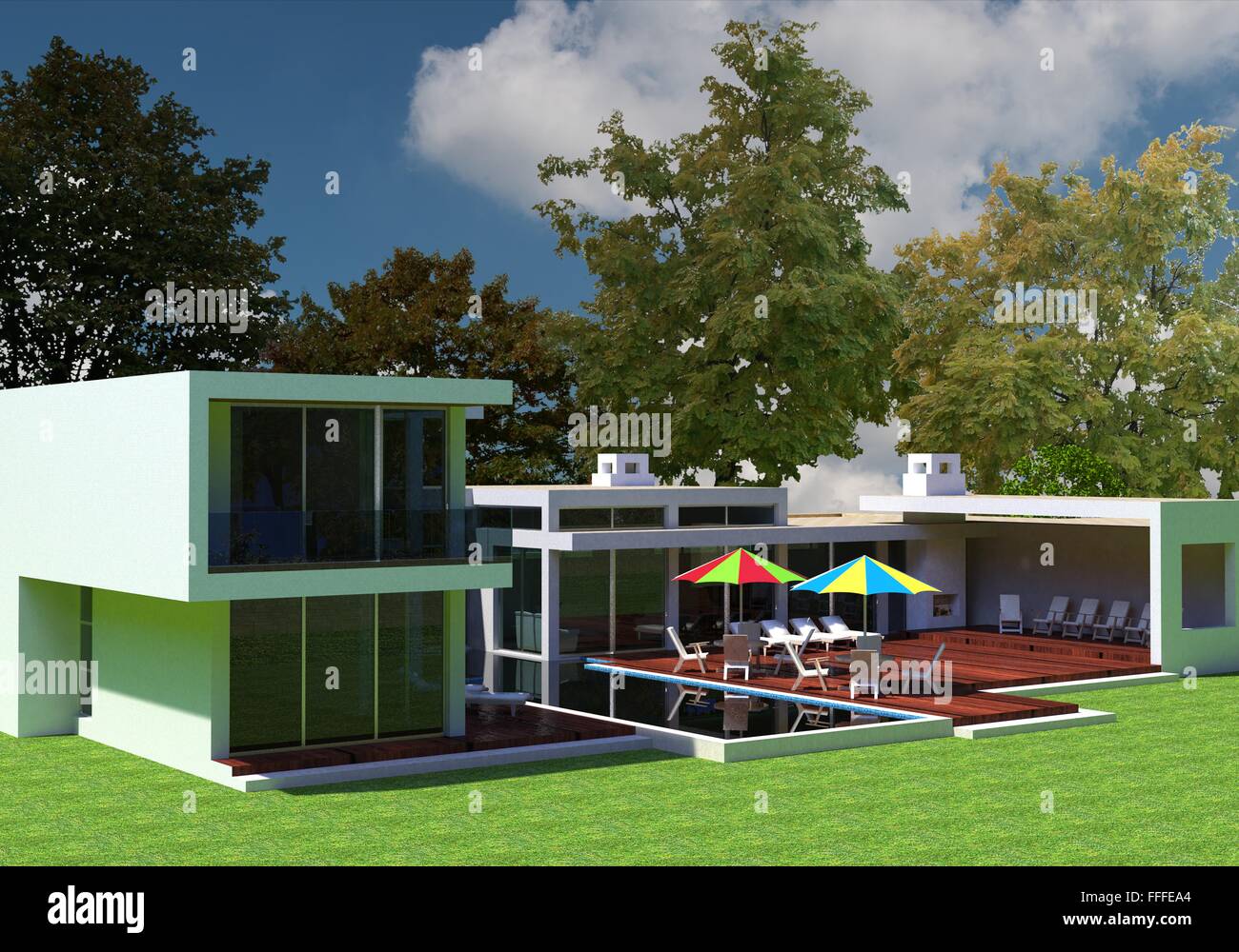 3d render tall house hi-res stock photography and images - Alamy