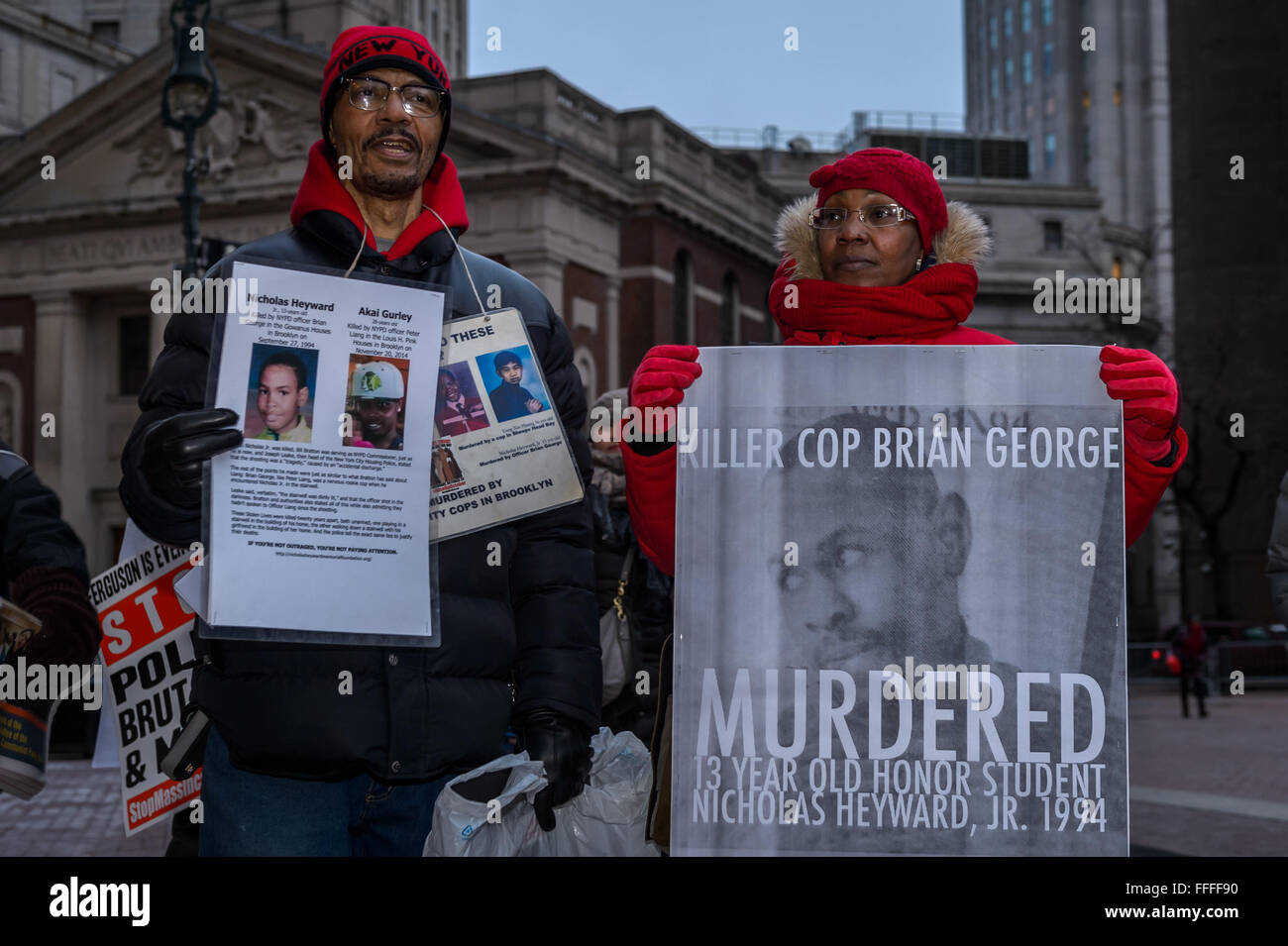New York, United States. 12th Feb, 2016. Nicholas Heyward Sr talks ...