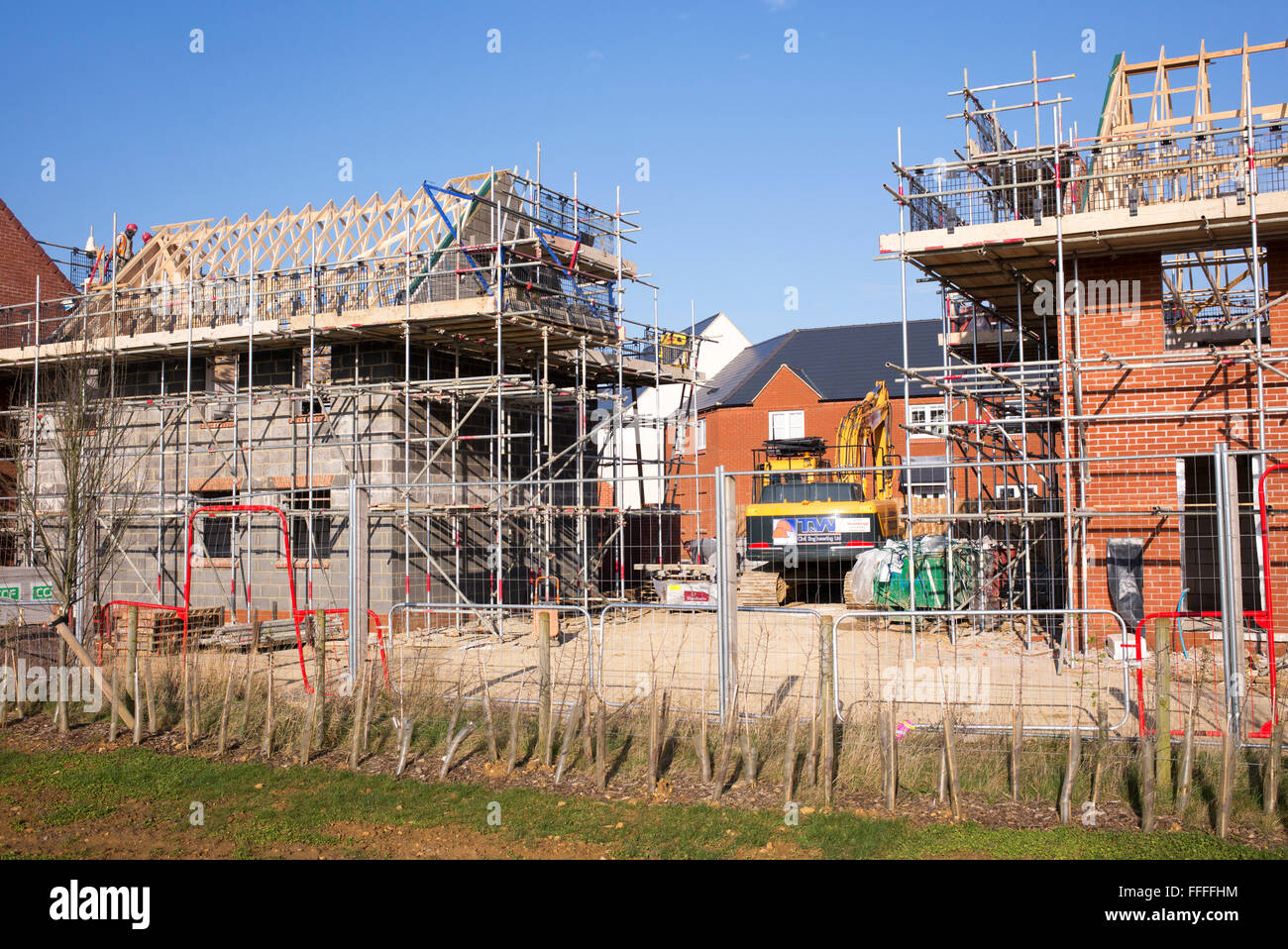 New House Construction in Kingsmere, Bicester, Oxfordshire, England ...