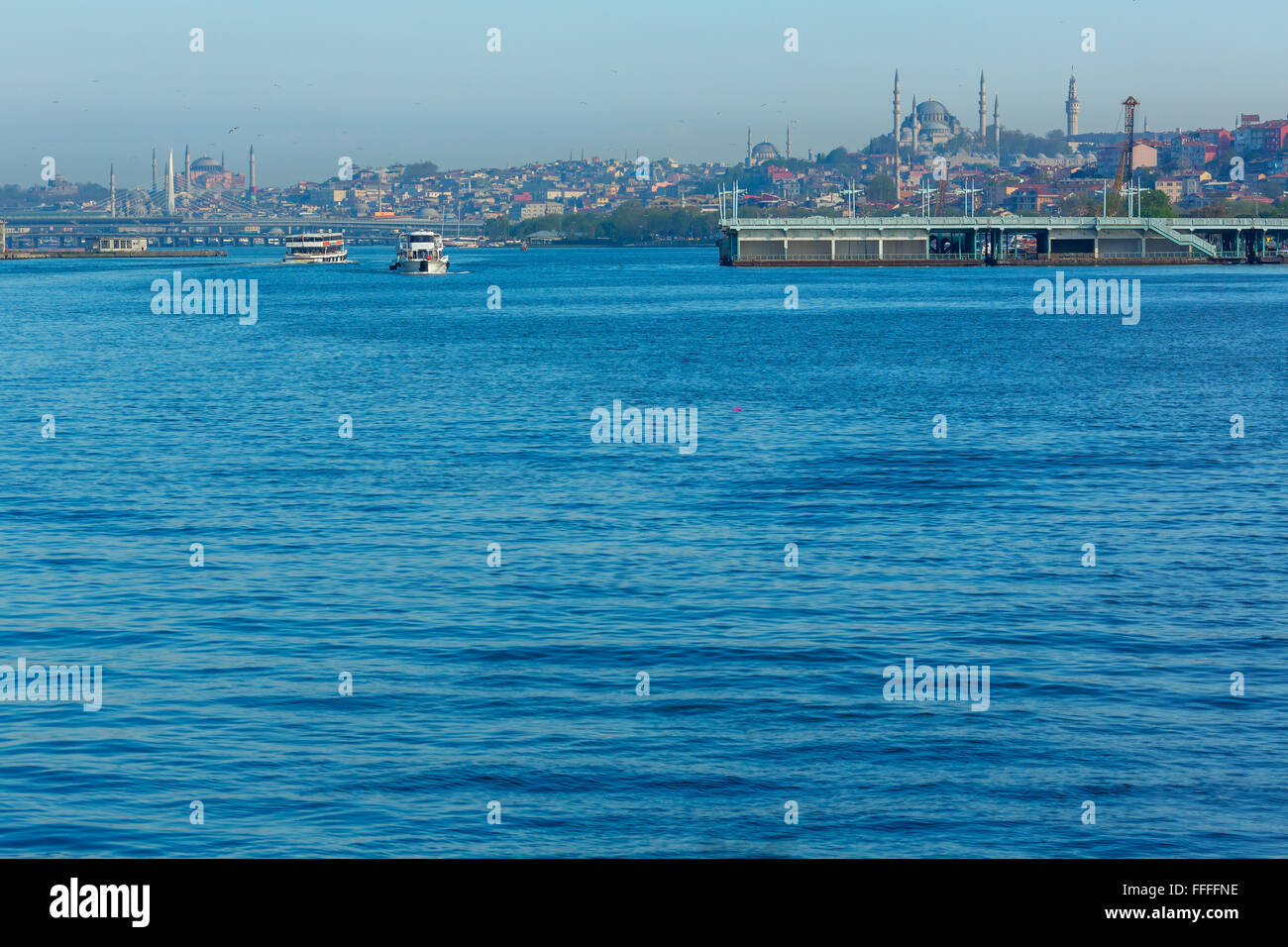 Cityscape of Istanbul, Turkey from Bosphorus Stock Photo - Alamy