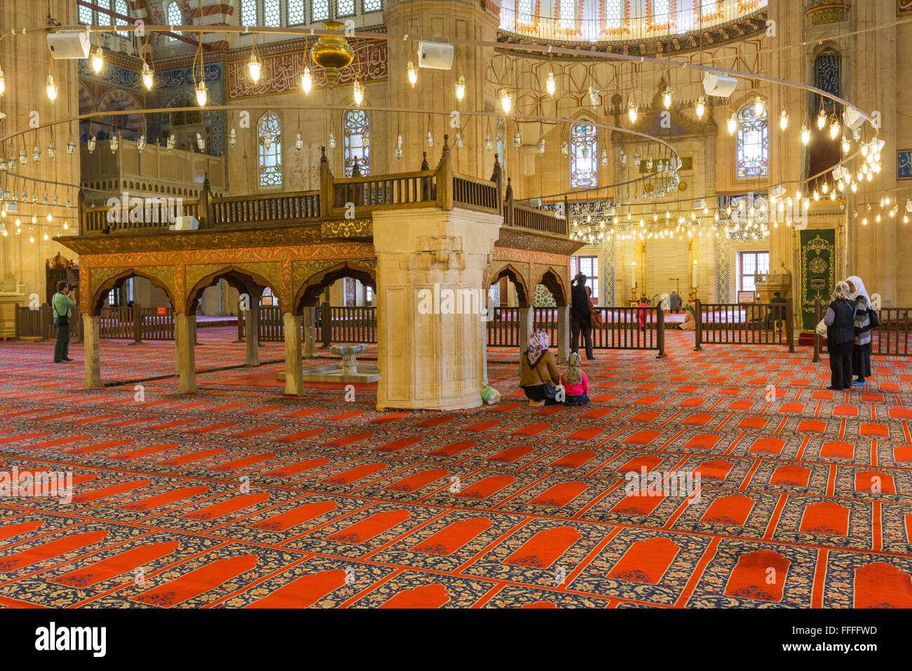 Interior of Selimiye Mosque, Edirne, Edirne Province, Turkey Stock ...