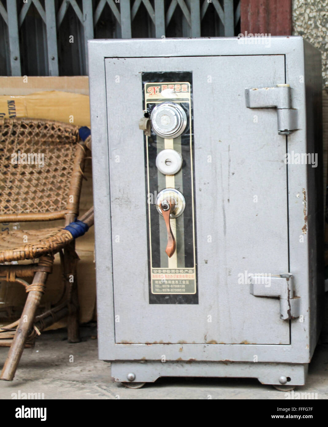 Ancient Safe sitting in the streets of Luang Prabang Stock Photo - Alamy