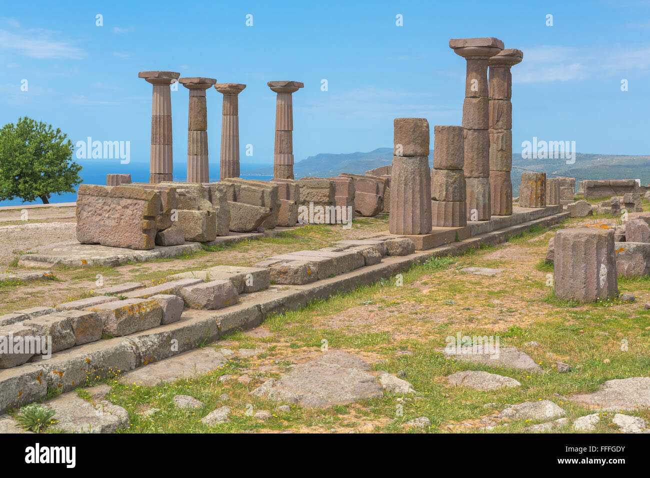 Doric temple of Athena (530 BC), Assos, Canakkale Province, Turkey ...