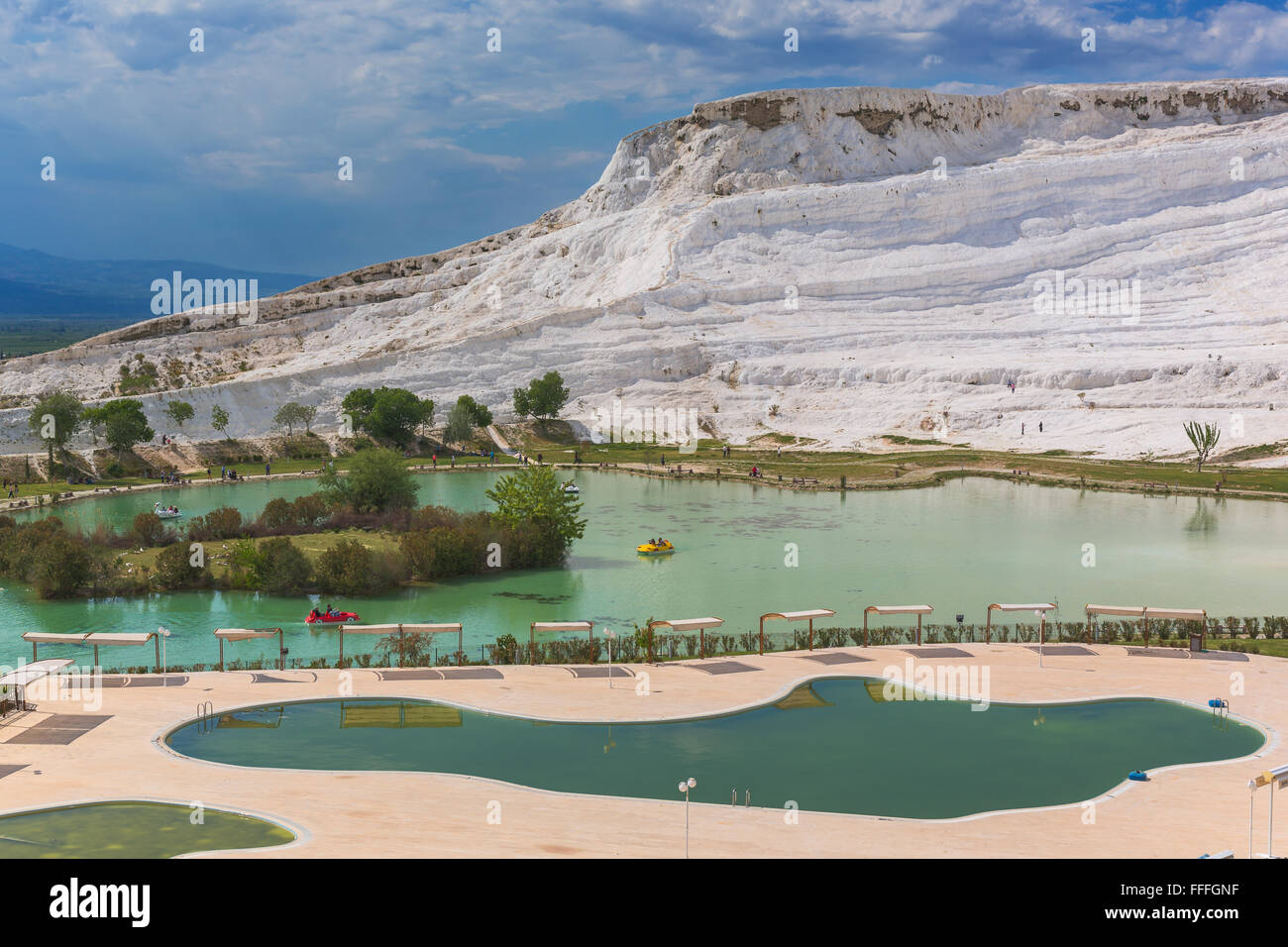 Travertine water terrace hi-res stock photography and images - Alamy