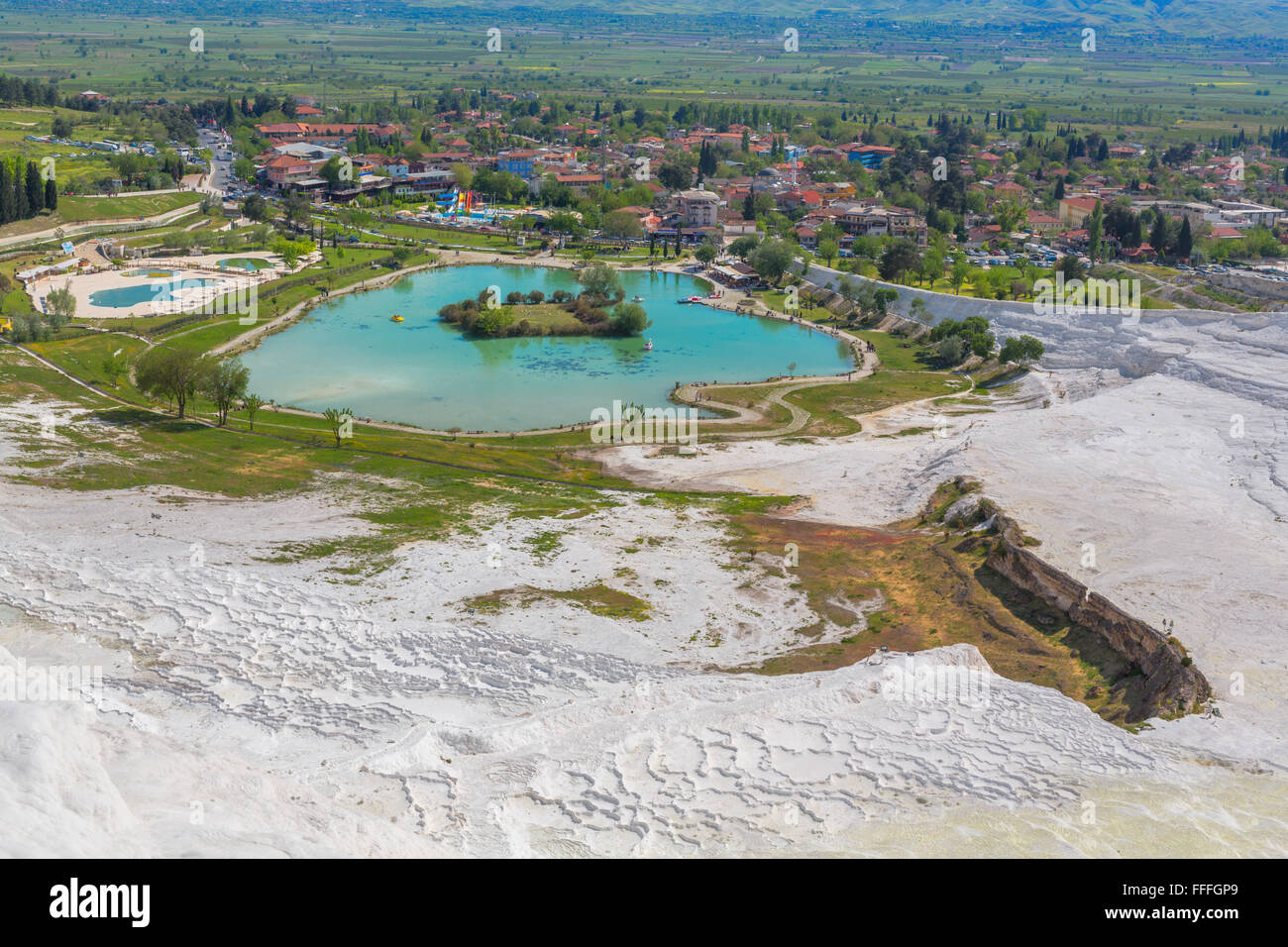 Travertine water terrace hi-res stock photography and images - Alamy