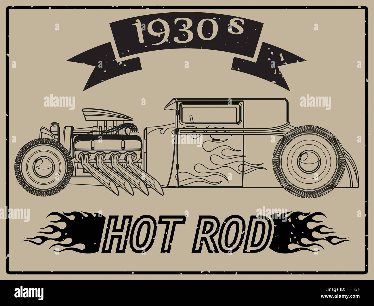 Customized pickup truck hot rod Stock Vector Images - Alamy