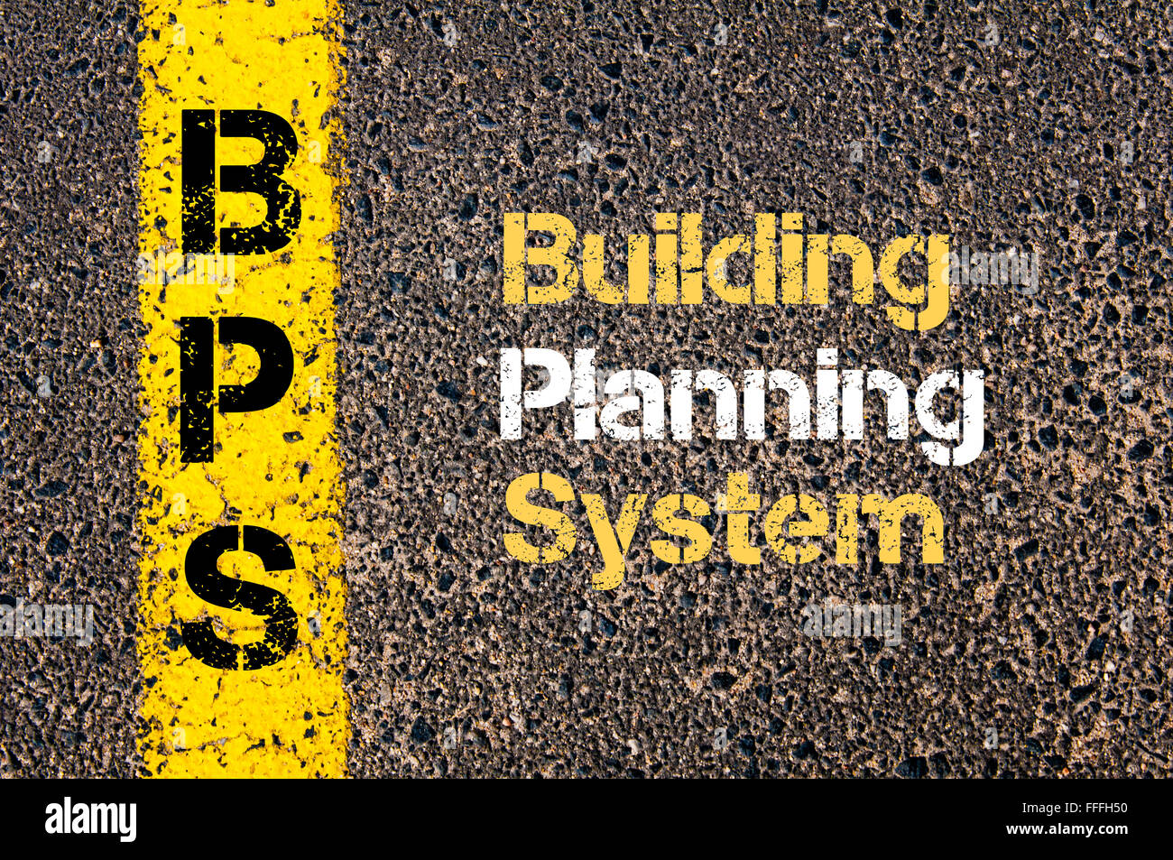Concept image of Business Acronym BPS Building Planning System written ...