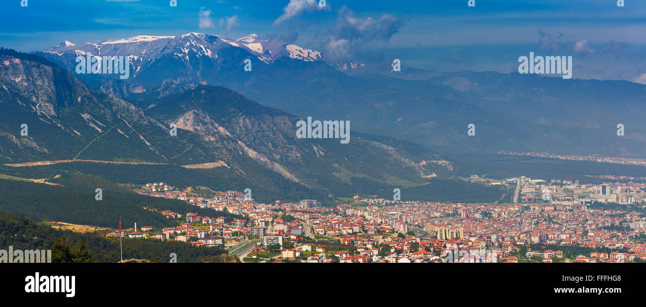 Aerial mountain city hi-res stock photography and images - Alamy