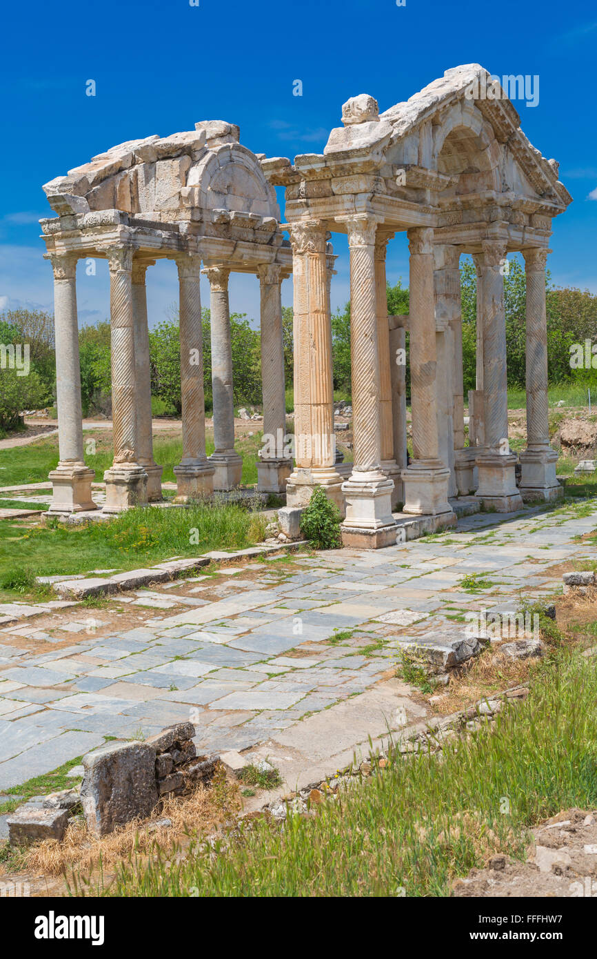 Tetrapylon, ruins of ancient Aphrodisias, Aydin Province, Turkey Stock Photo - Alamy