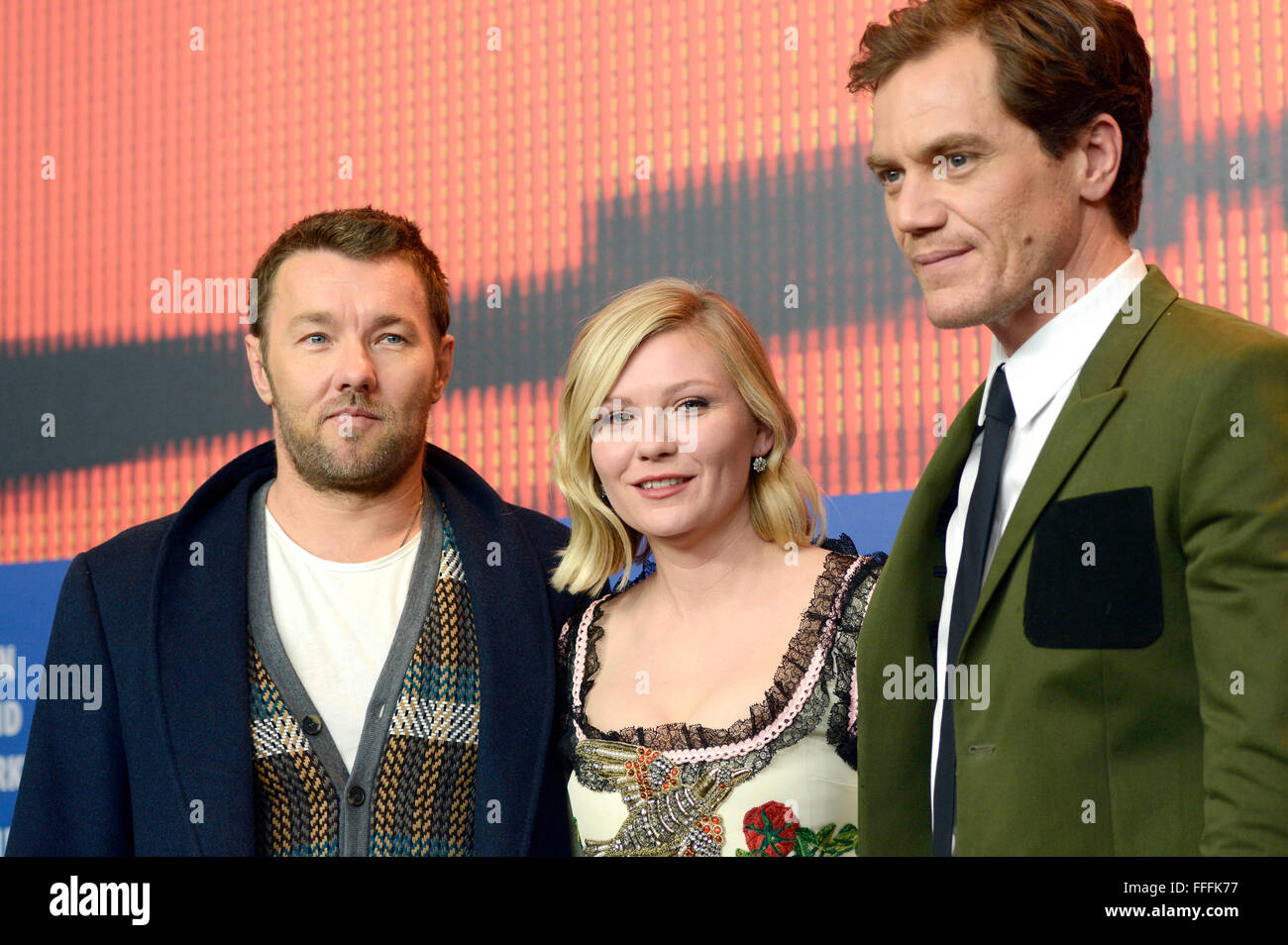 Berlin, Germany. 12th Feb, 2016. Joel Edgerton, Kirsten Dunst and ...