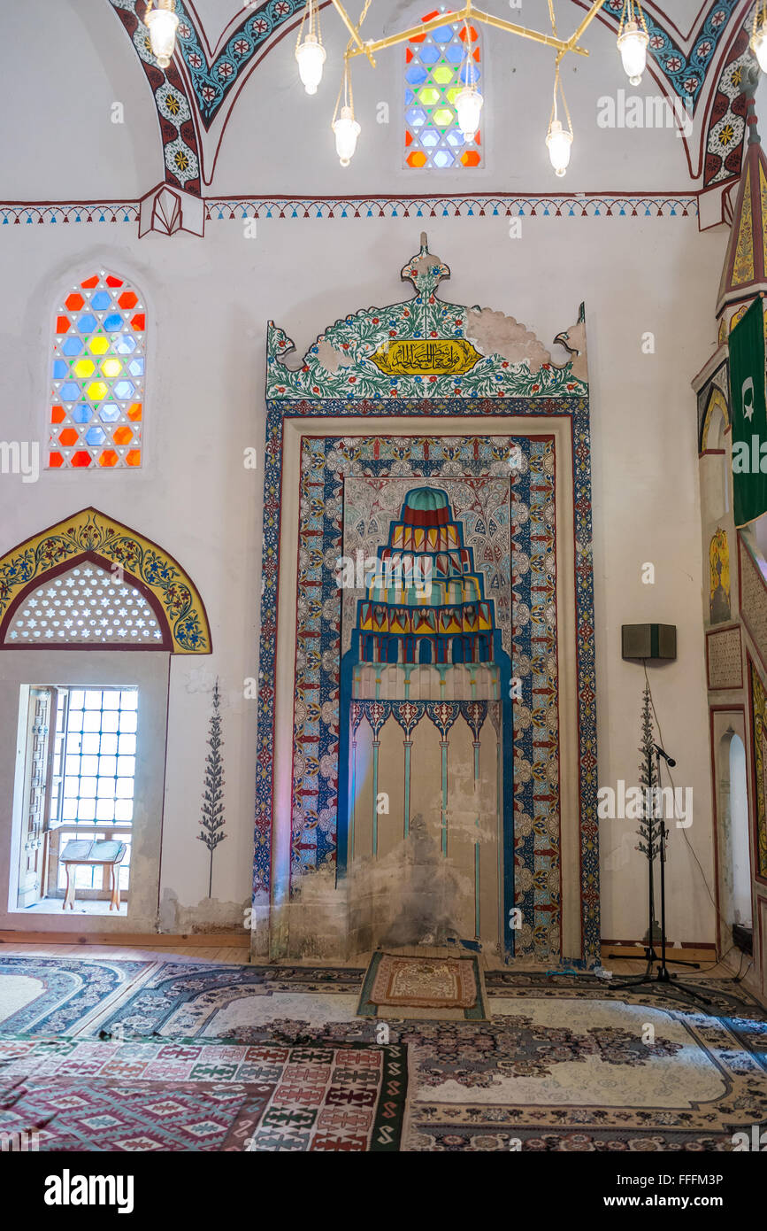 Mihrab niche in famous Koski Mehmed Pasha Mosque in Mostar city, Bosnia ...