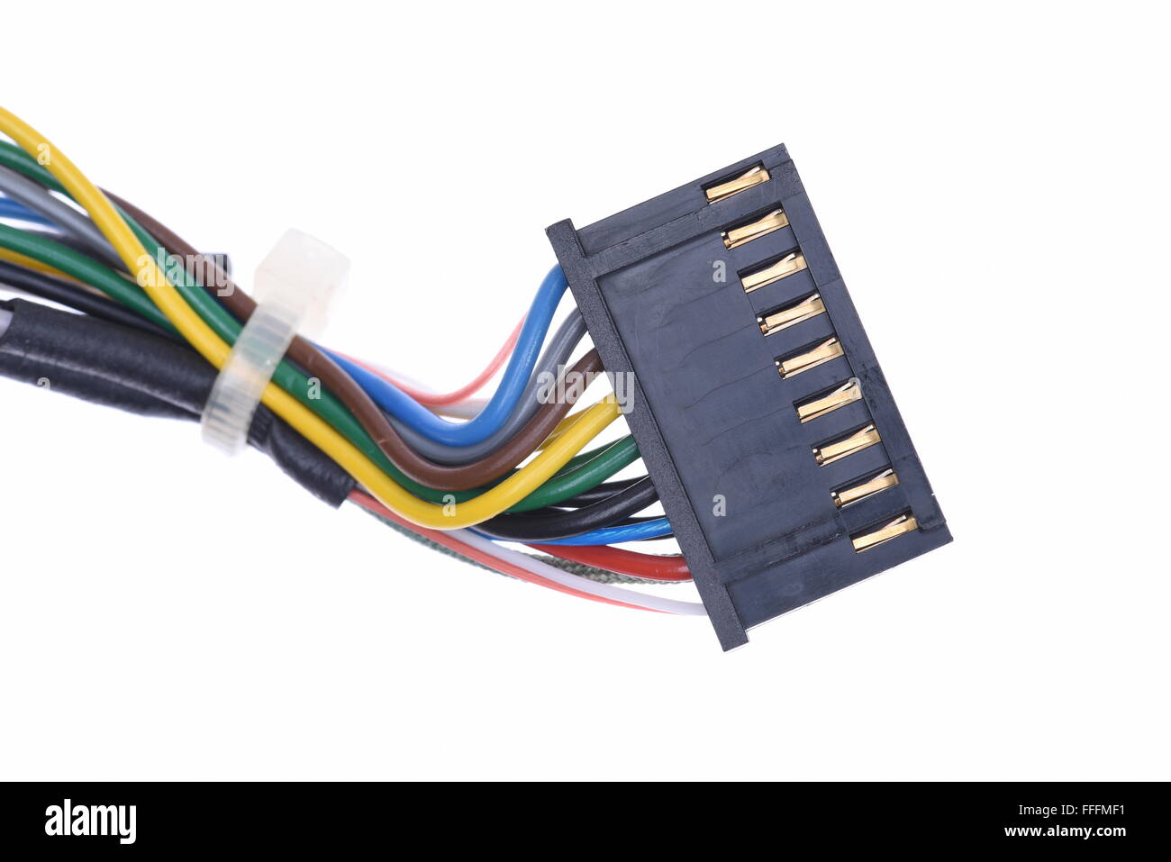 Computer connector isolated on white background Stock Photo - Alamy