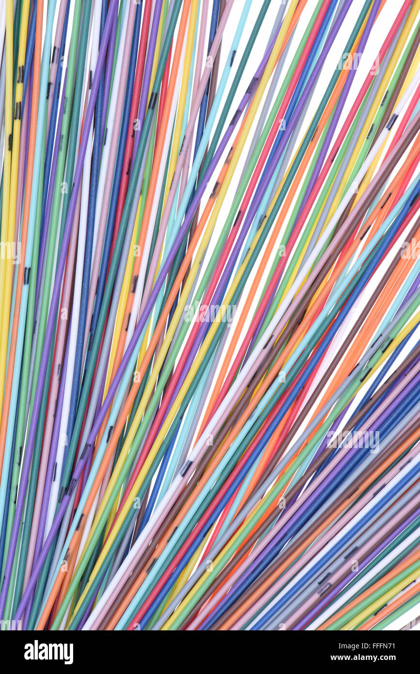 Multi Colored Computer Network Cables Stock Photo - Alamy