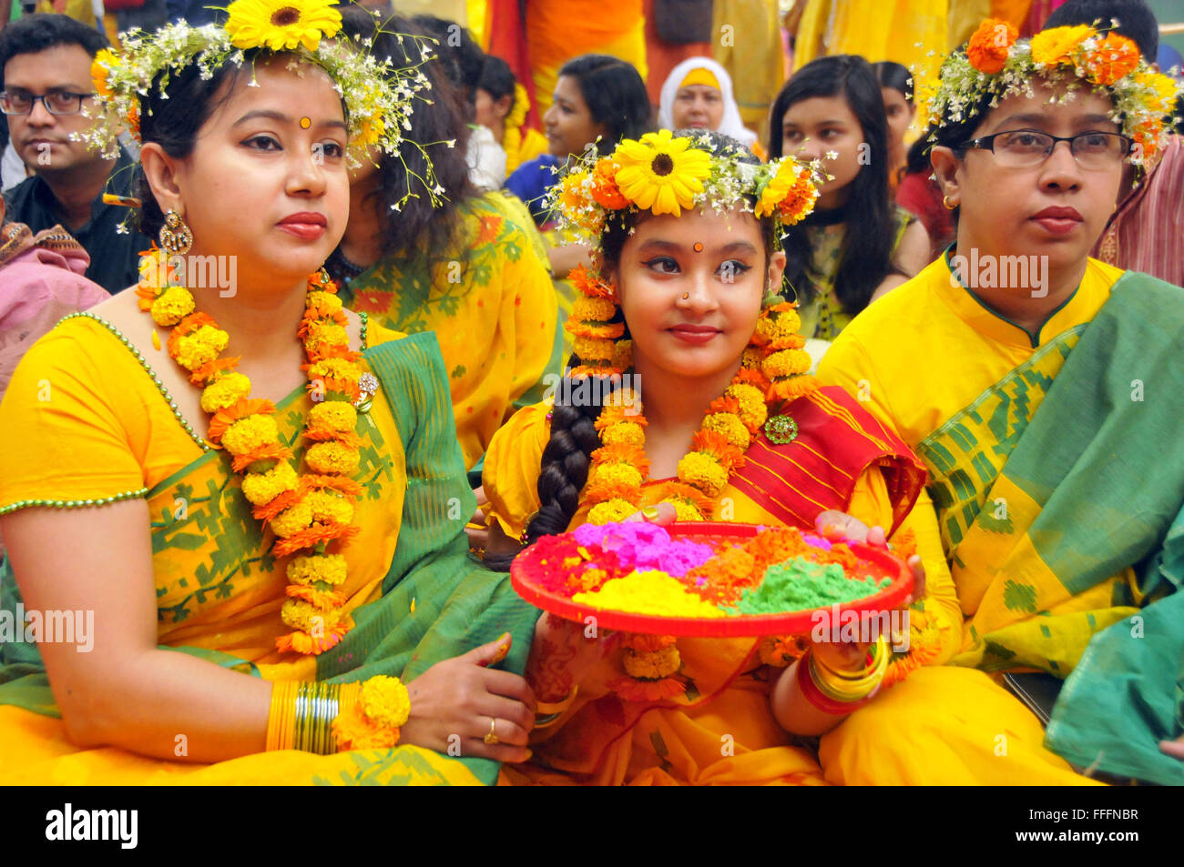 Dhaka, Bangladesh. 13th Feb, 2016. Bangladeshi people celebrate the ...
