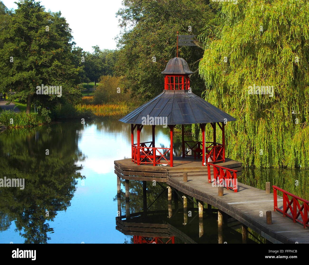 Wooden pier pavilion in hi-res stock photography and images - Alamy