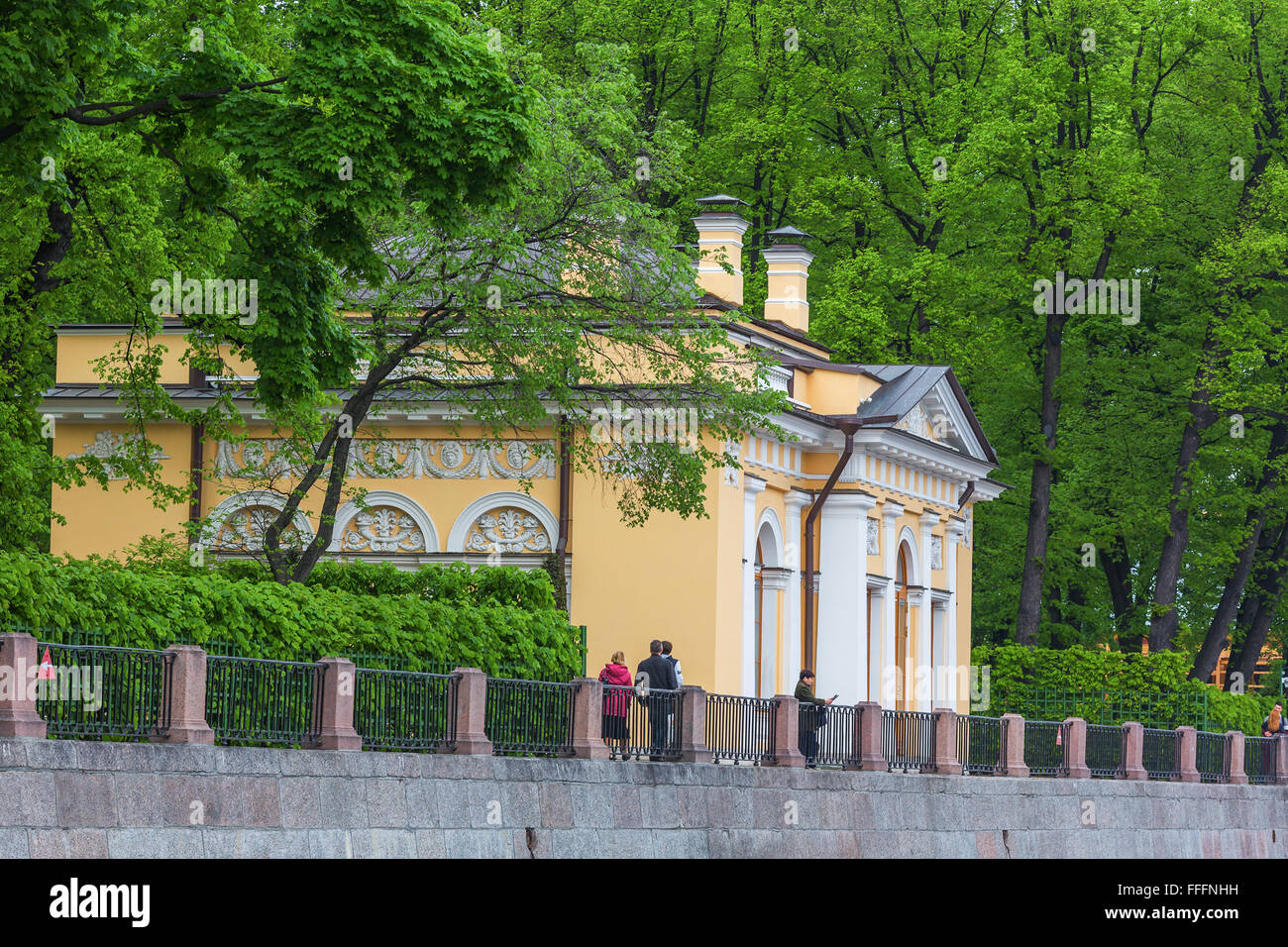 Pavilion in Mikhailovsky garden, Saint Petersburg, Russia Stock Photo ...