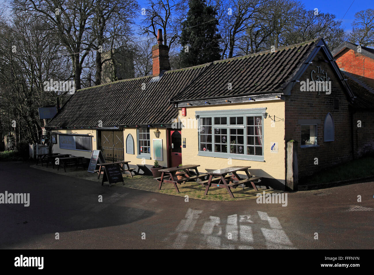 The Castle Inn, Framlingham, Suffolk, England, UK a location used in ...