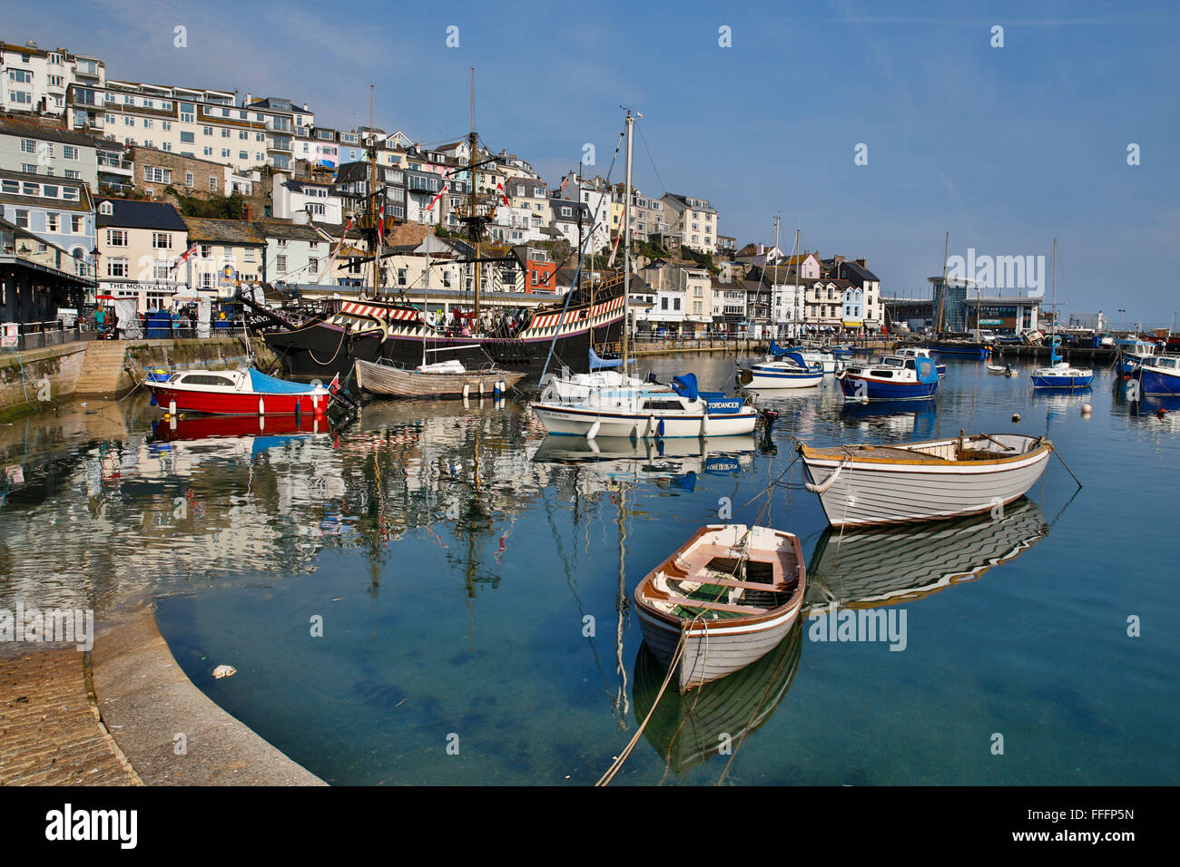Brixham Harbour; Devon; UK Stock Photo - Alamy