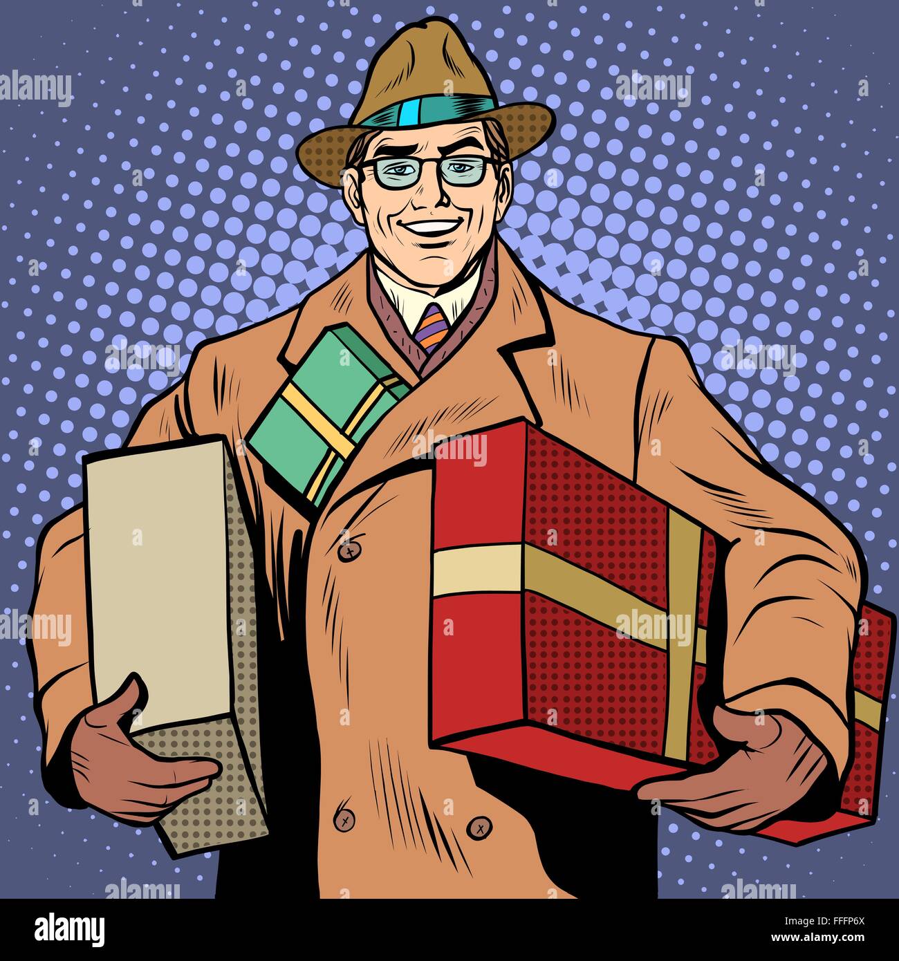 People shop holiday gifts Stock Vector Images - Alamy