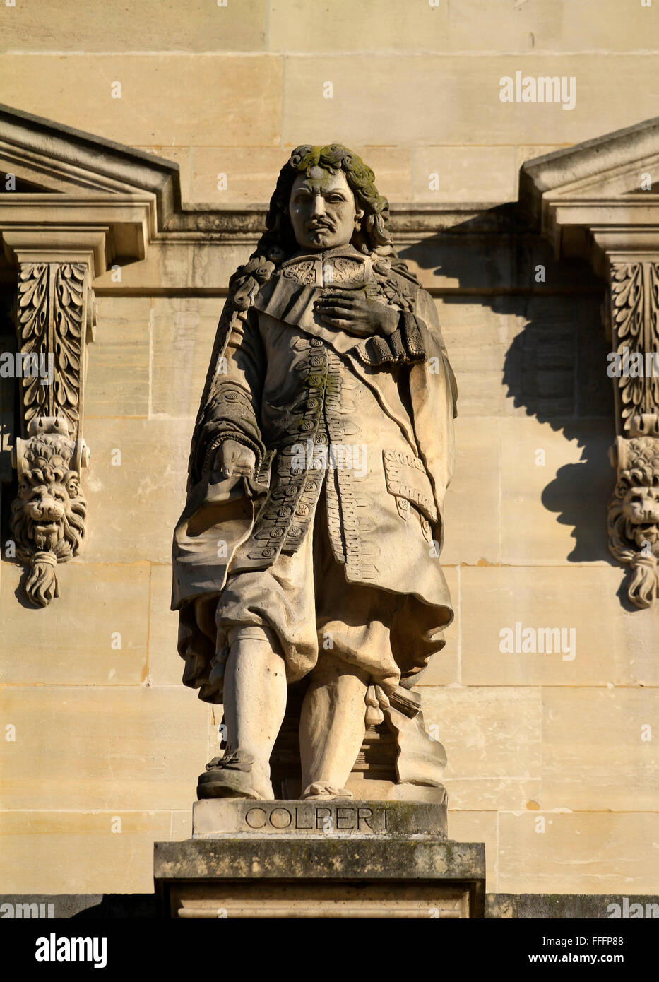 A statue of Jean-Baptiste Colbert at the Louvre Stock Photo - Alamy