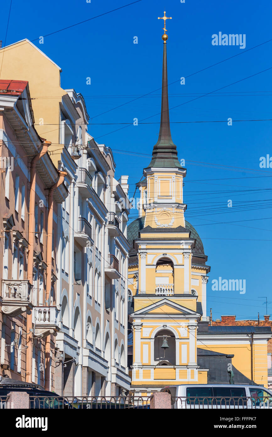 Vintage house on embankment, Saint Petersburg, Russia Stock Photo - Alamy