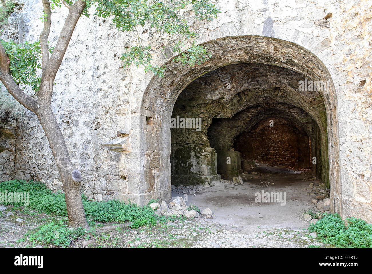 Large stone built archway to access inner reaches of Ali Pasha's Castle ...
