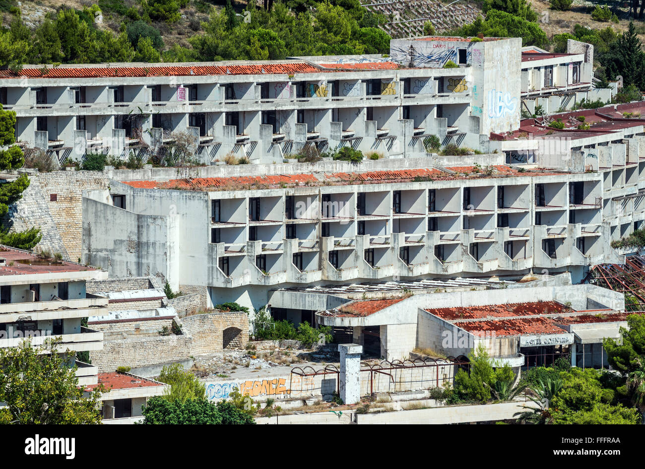 Abandoned Goricina Hotel in Kupari, tourist complex destroyed during ...