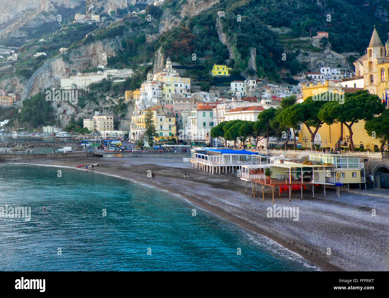 Amalfi village in Salerno gulf. Italy Stock Photo - Alamy