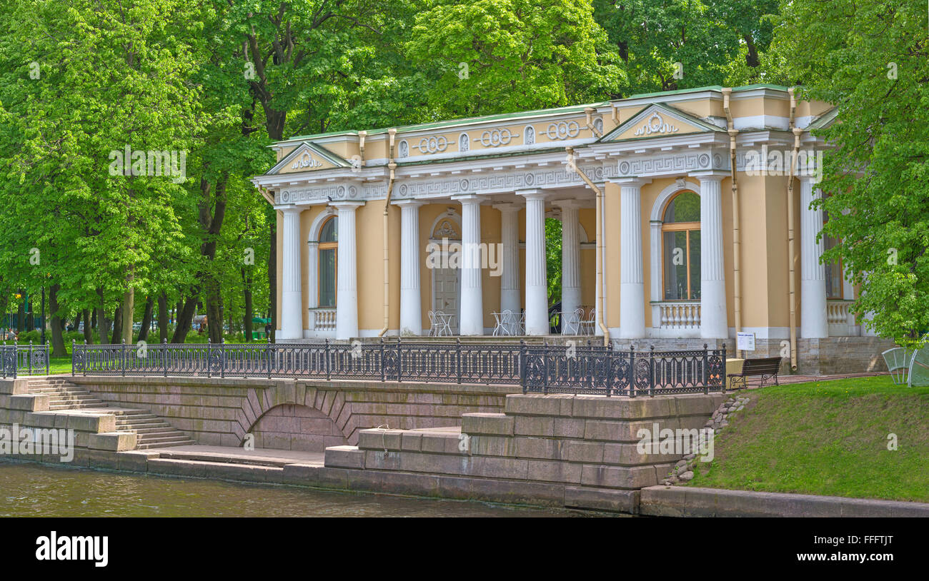 Pavilion in Mikhailovsky garden, Saint Petersburg, Russia Stock Photo ...
