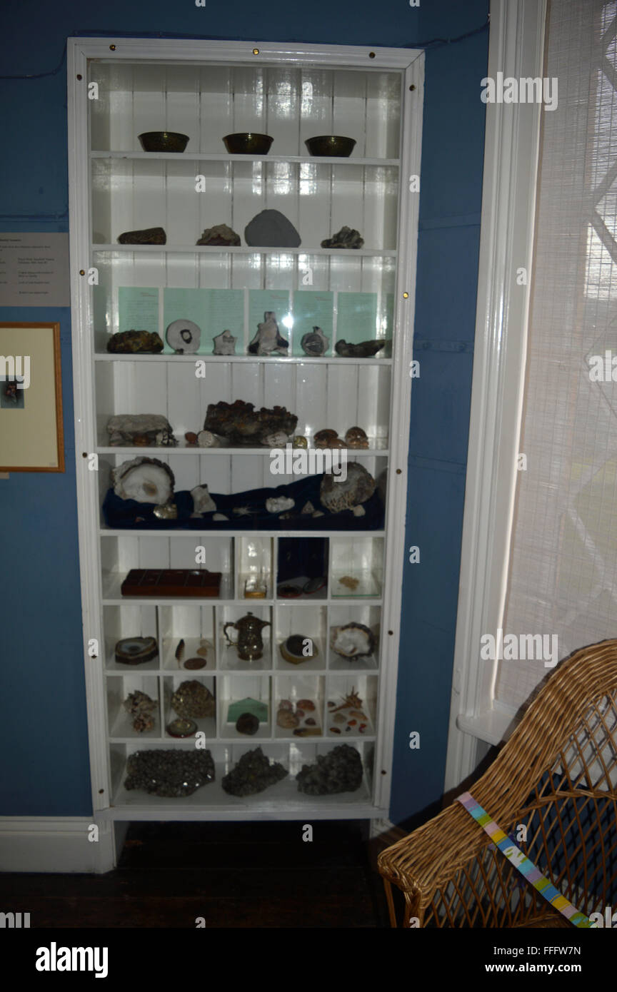Fossil collection of John Ruskin at Brantwood House Coniston Lake ...