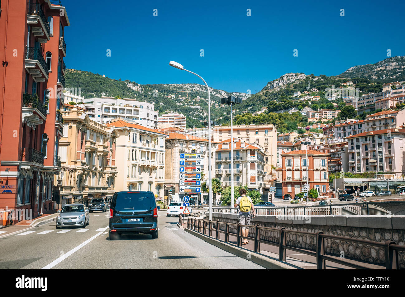 Monte-Carlo, Monaco - June 28, 2015: Traffic on streets of Monaco ...
