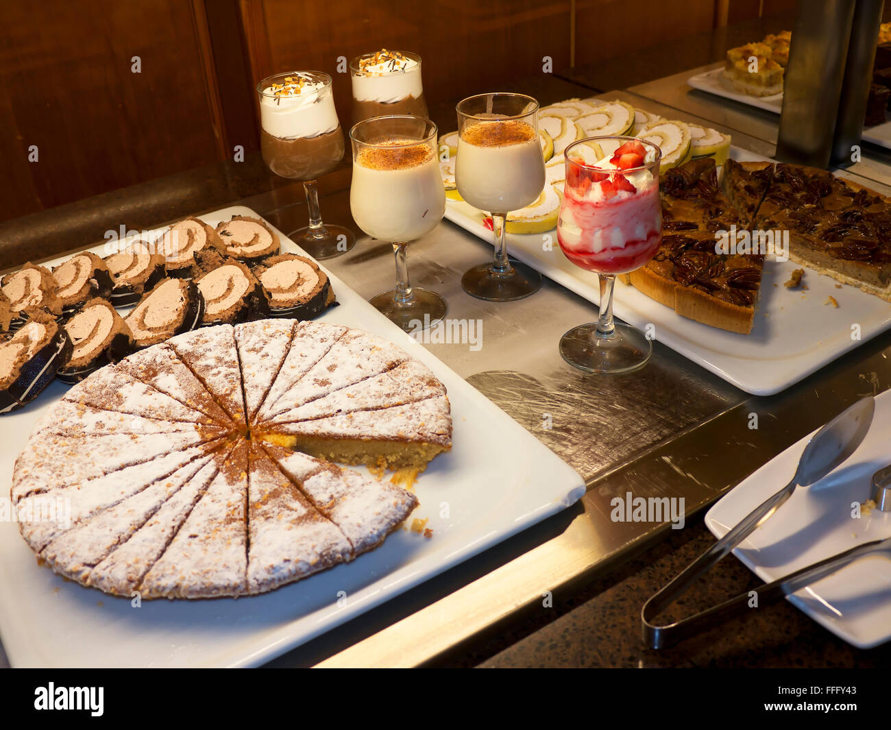Food on hotel buffet in Nerja Andalucia Spain Stock Photo - Alamy
