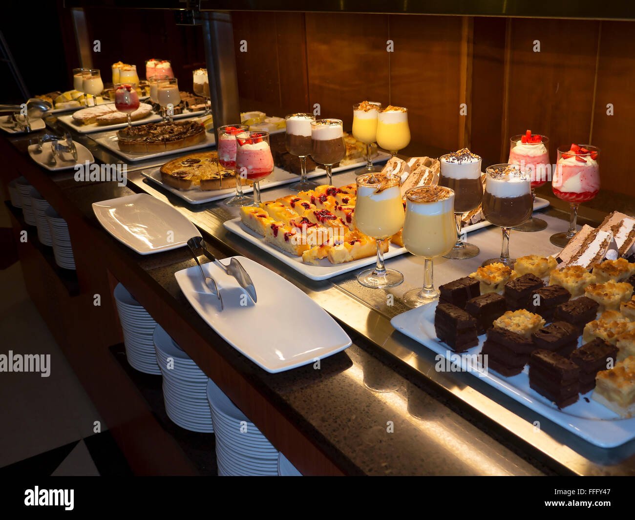 Food on hotel buffet in Nerja Andalucia Spain Stock Photo - Alamy