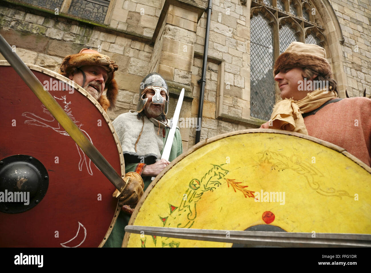 York, UK, 13 February 2016. The annual Jorvik Viking Festival, the ...