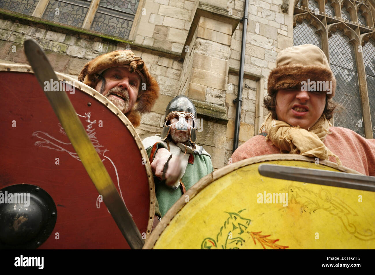 York, UK, 13 February 2016. The annual Jorvik Viking Festival, the ...