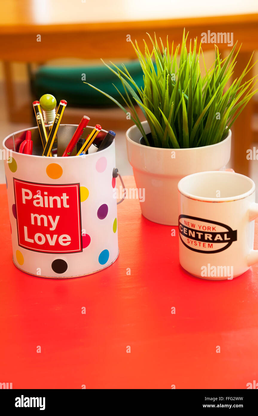 Cups and objects Stock Photo - Alamy