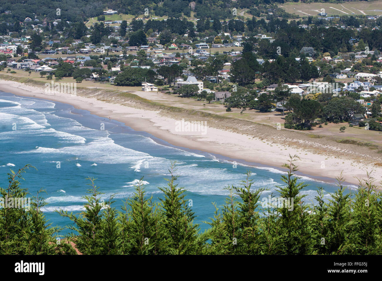 View of Pauanui beach, Tairua, Coromandel Peninsula, Waikato, North ...