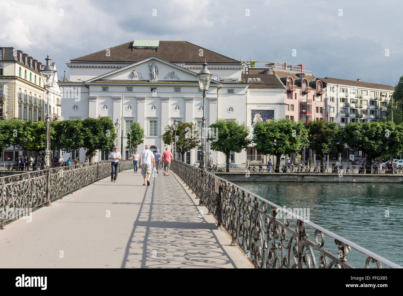 Lucerne Switzerland Bridge Reuss river Stock Photo - Alamy