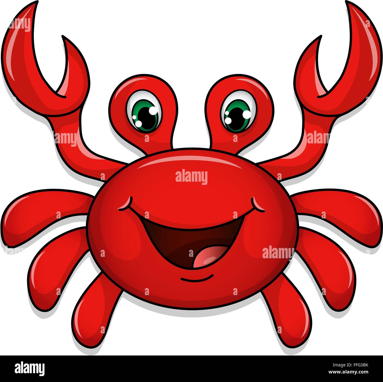 Cute happy crab Stock Vector Image & Art - Alamy