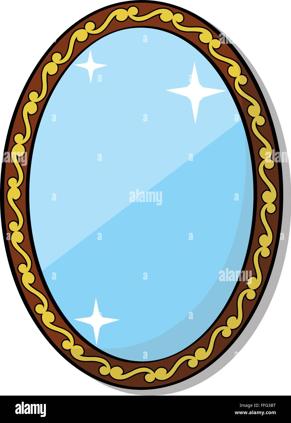 Antique stylish mirror Stock Vector Image & Art - Alamy